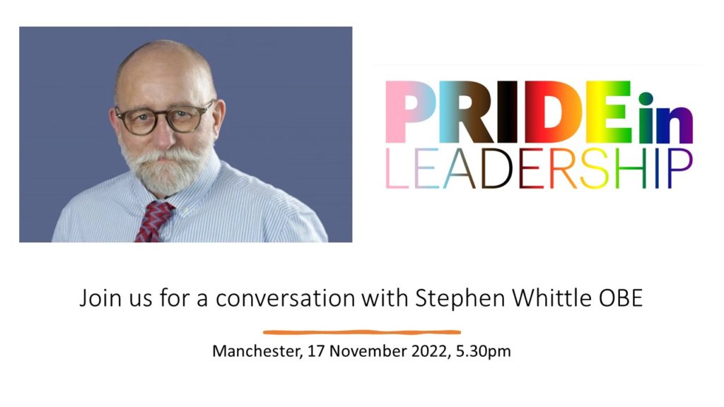 A Conversation with Professor Stephen Whittle OBE - Pride In Leadership