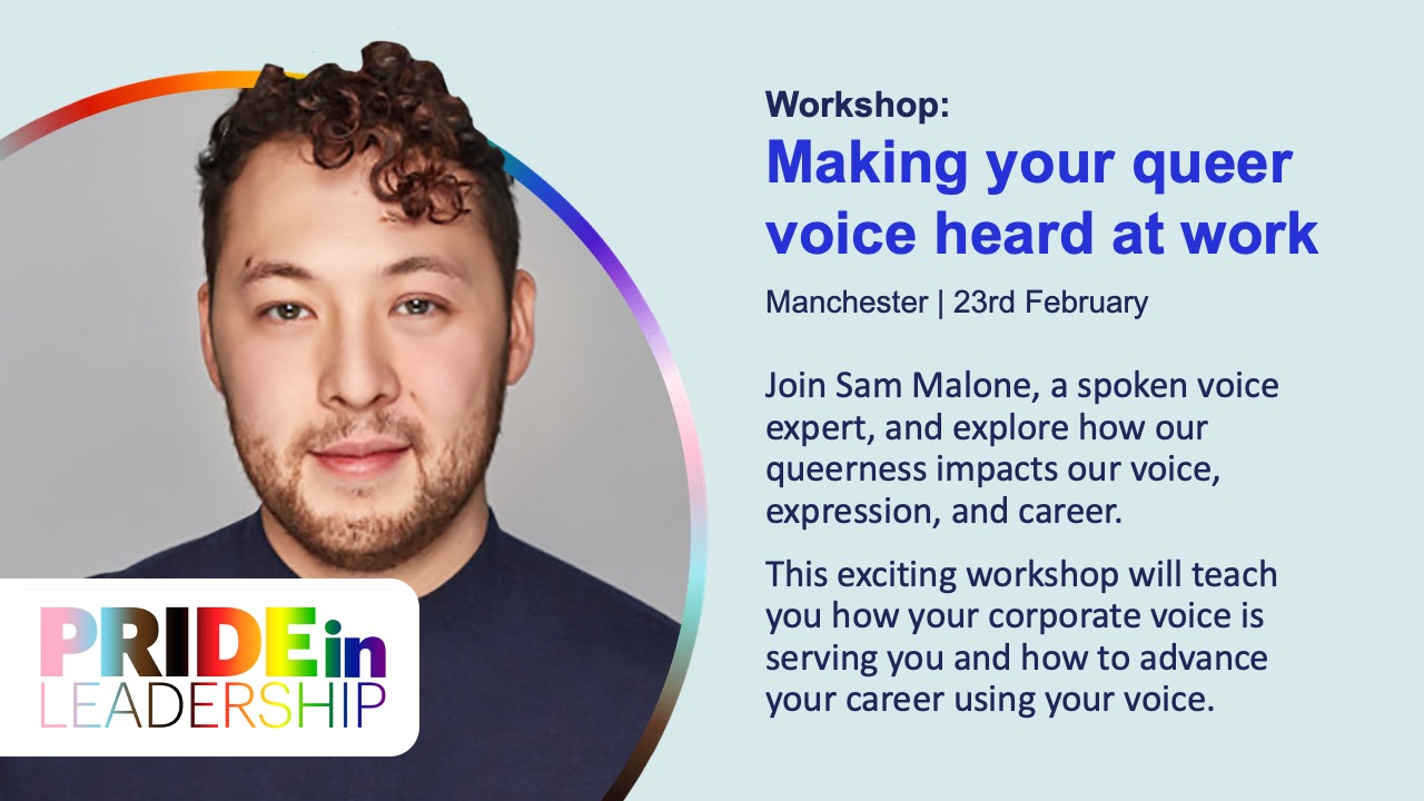 Workshop: Make Your Queer Voice Heard at Work - Pride In Leadership
